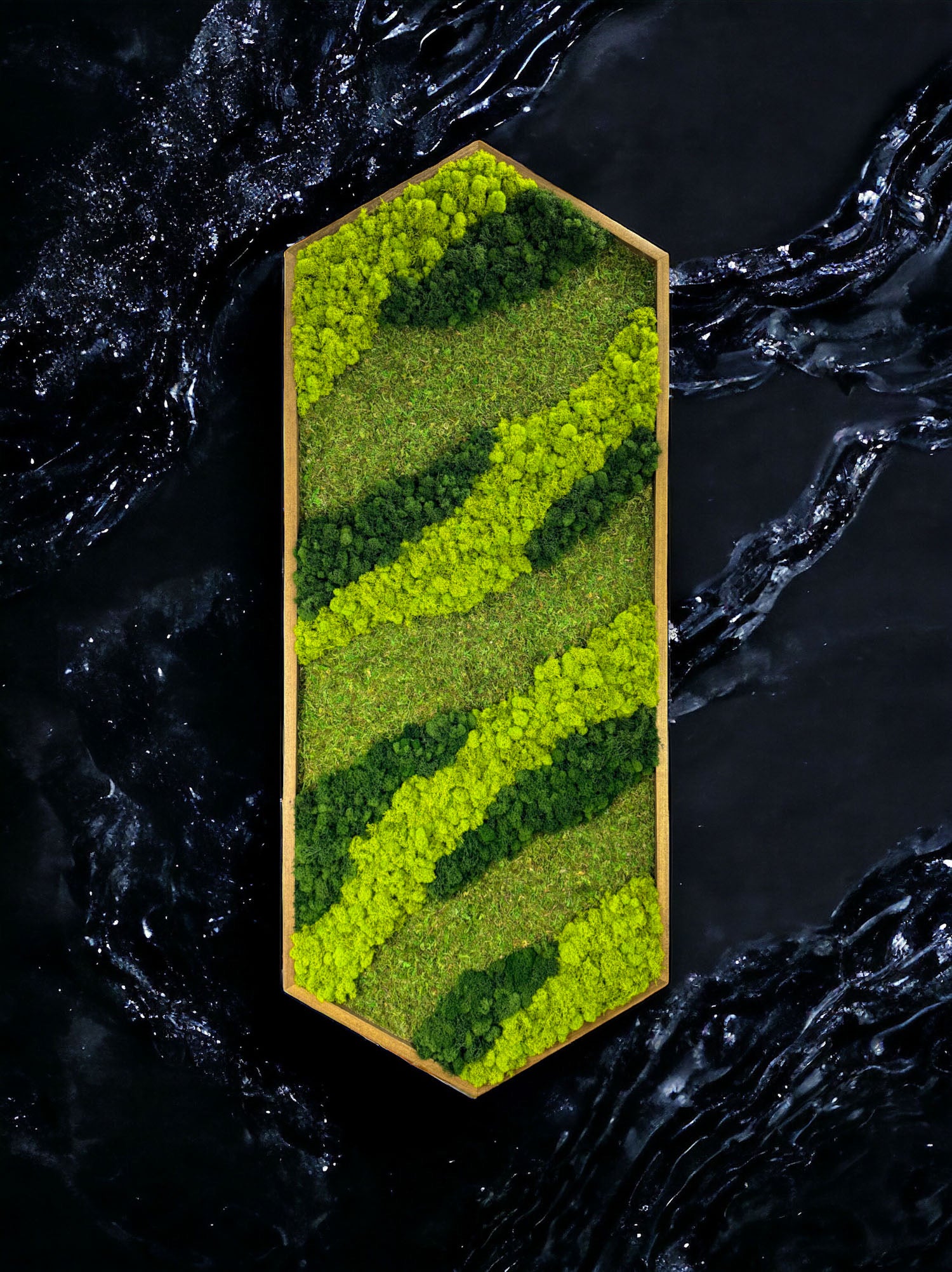 Extended Hexagon Moss Art for Sale | Moss Fusion – MossFusion